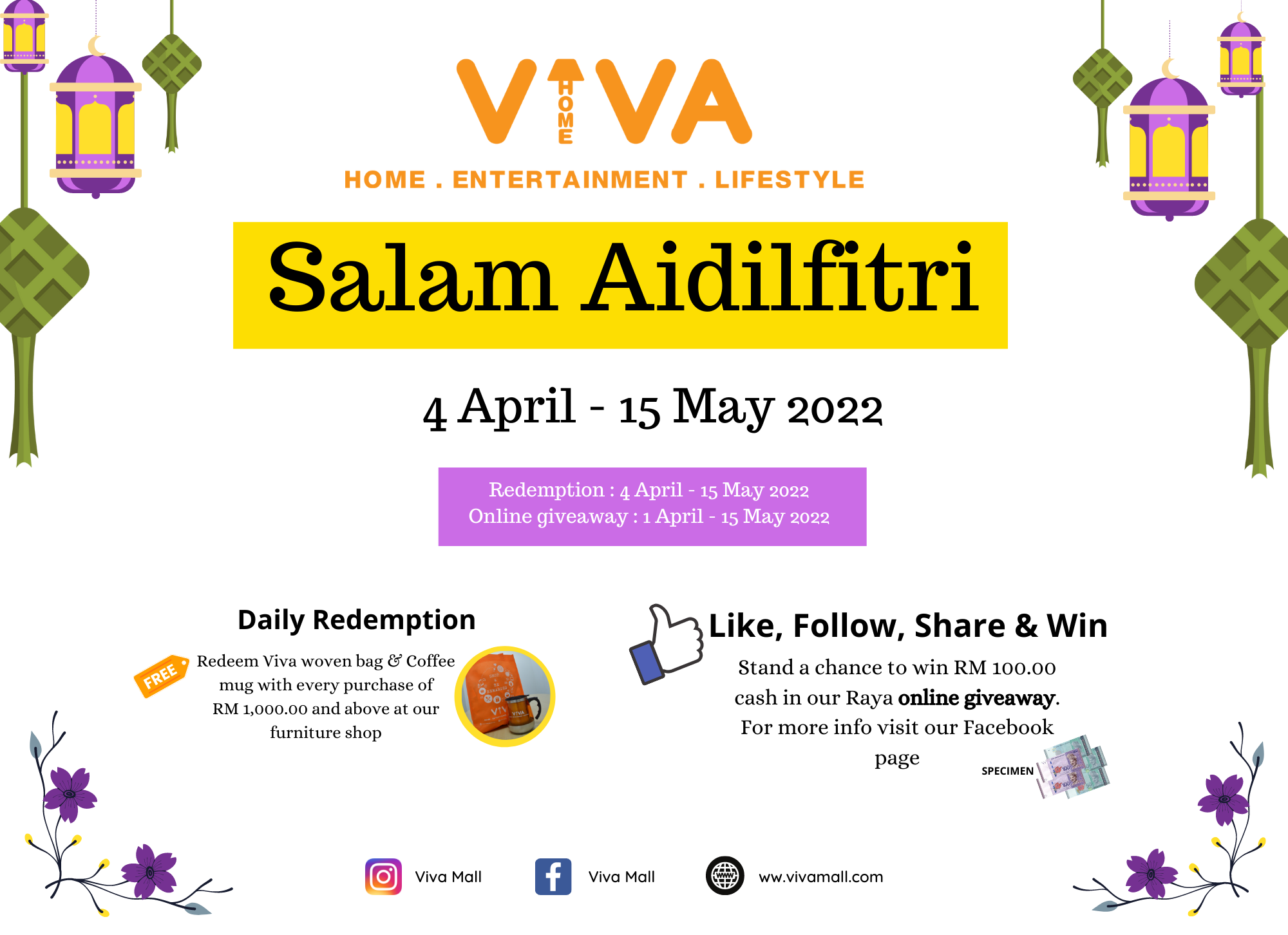 Viva Home Raya Celebration 2022 - Viva - Home . Entertainment . Lifestyle